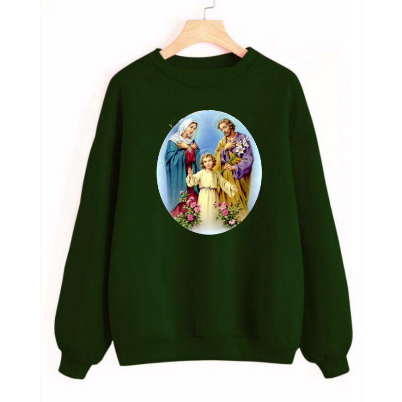 Jual Sweater Gambar Tuhan Yesus-Bunda Maria-Ayah Yusuf/ Distro Lengan ...