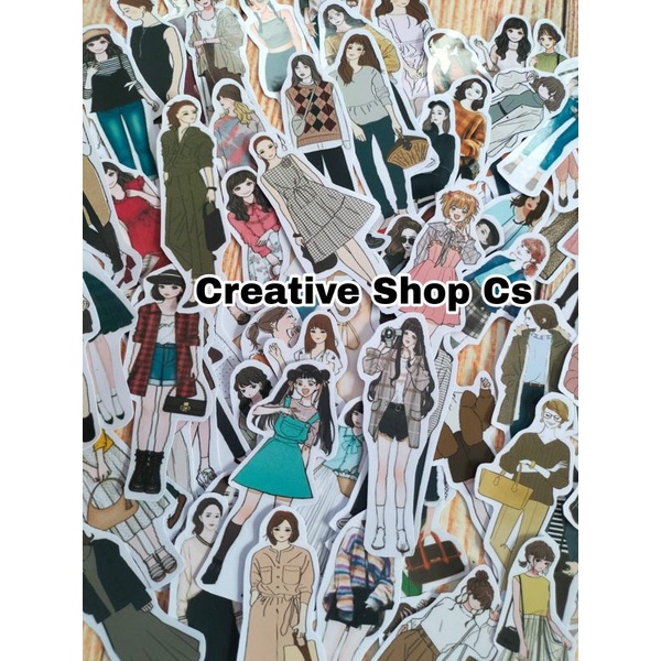 Jual (ISI 10 STIKER) / STICKER GIRLS / STIKER CEWEK / AESTHETIC GIRL ...