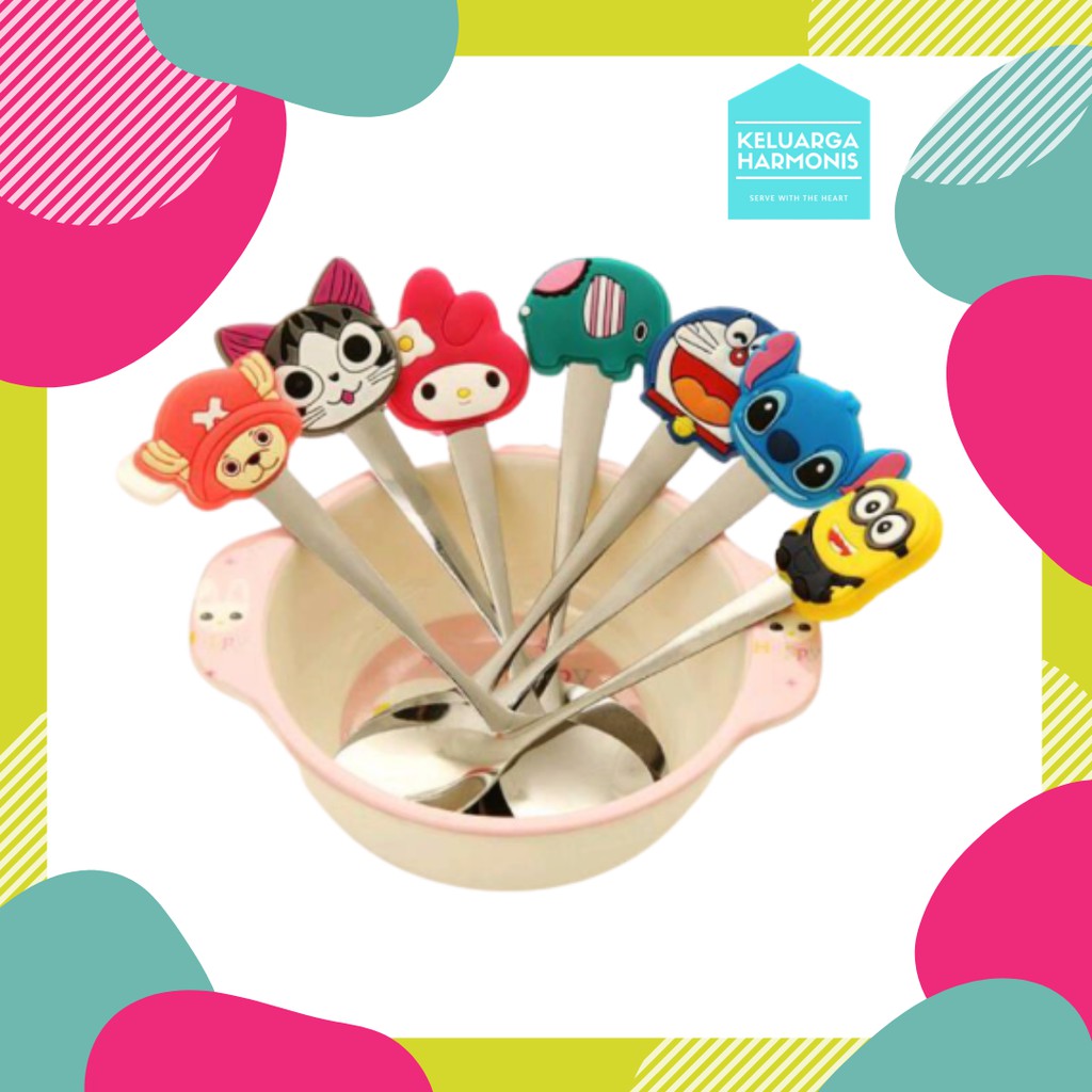 Jual Sendok Teh Karakter Kartun Lucu Imut / Tea Spoon Stainless Steel ...