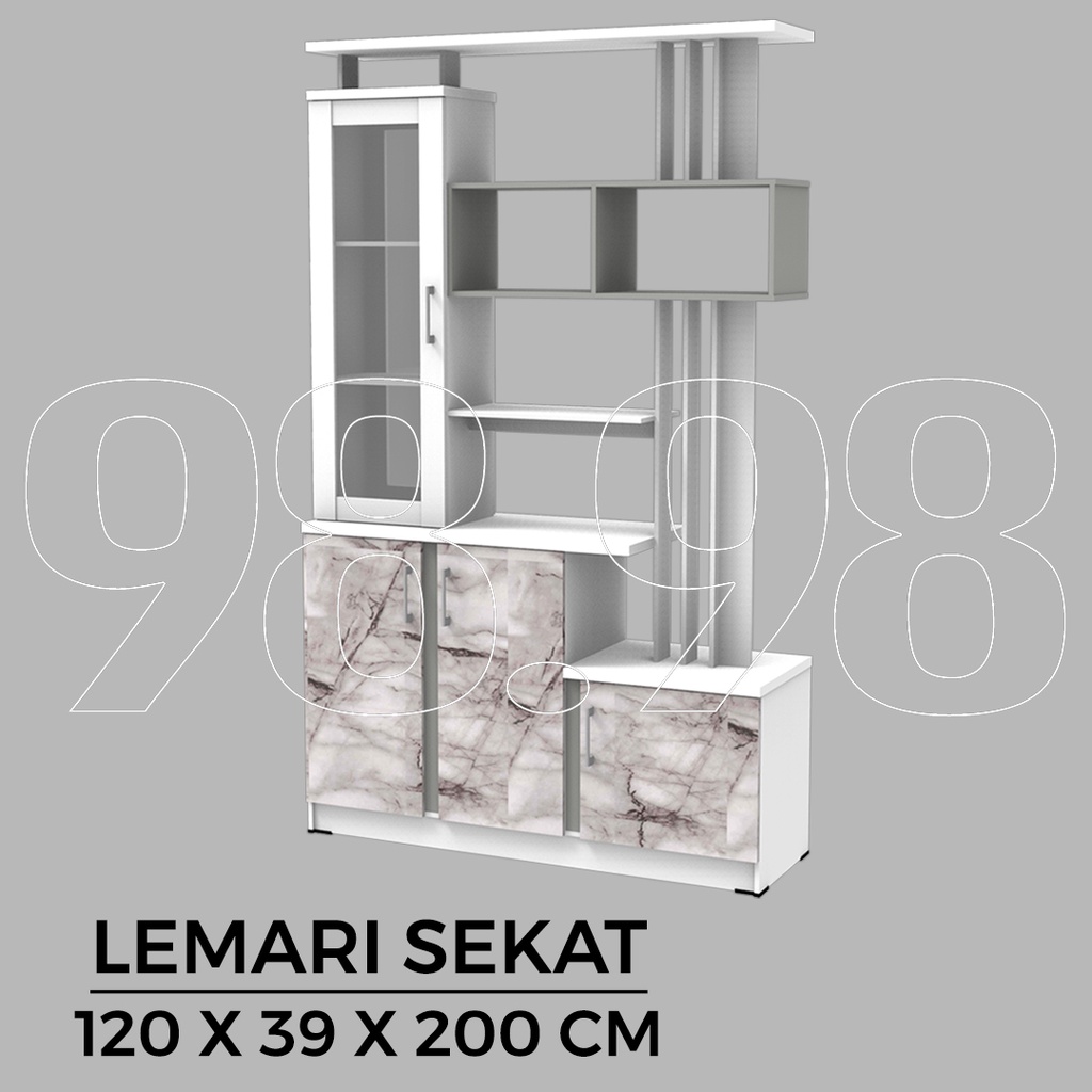 Jual TOPPAN Pembatas Ruangan Motif Marbel - Lemari Sekat Ruangan Danira ...