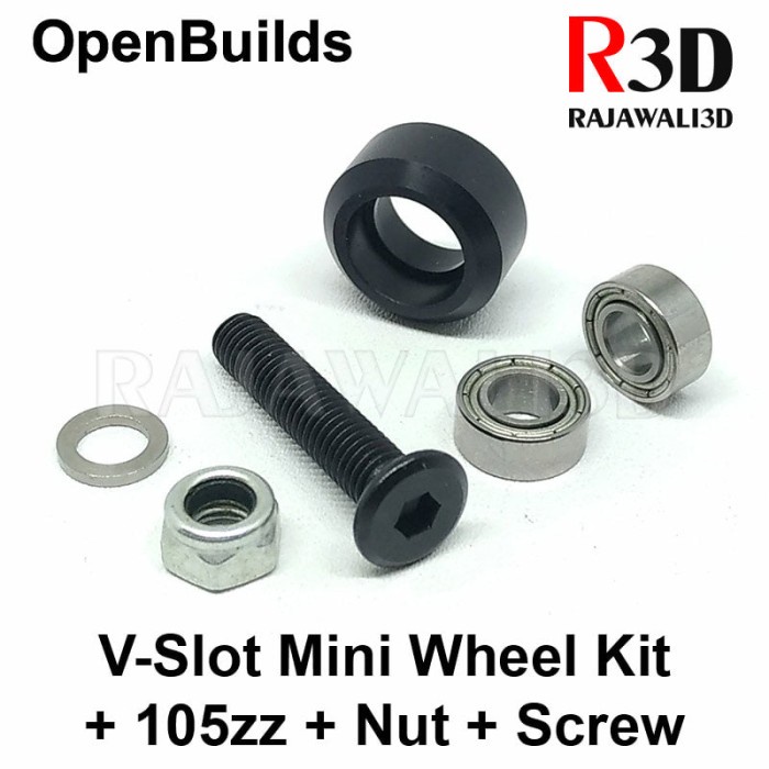 Jual OpenBuilds V-Slot POM Delrin Wheel Mini with 105zz bearing Screw ...
