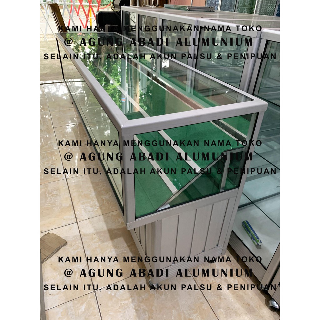 Jual Etalase Alumunium Counter Hp Voucher Perdana 150cm | Shopee Indonesia