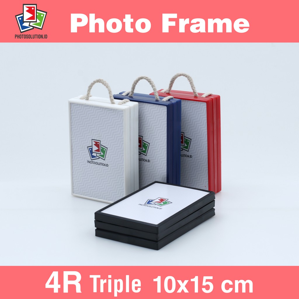 Jual Bingkai Foto 4R Triple Minimalis Pakai Kaca - Photo Frame FB ...