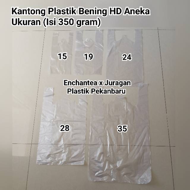 Jual ( ISI 350 Gram ) Kantong Plastik Kresek Bening HD 15 19 24 28 35 | Asoy Transparan Putih ...