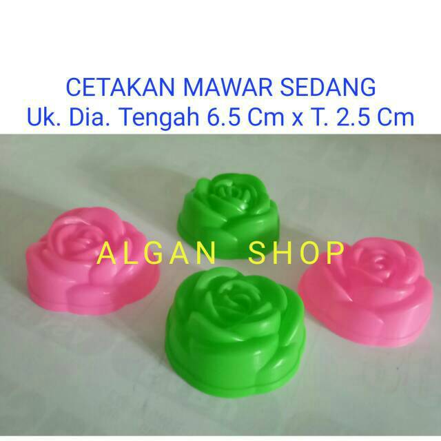 Jual Cetakan Puding Plastik Bunga Mawar Sedang 36 Bh Pelangi BL Agar ...