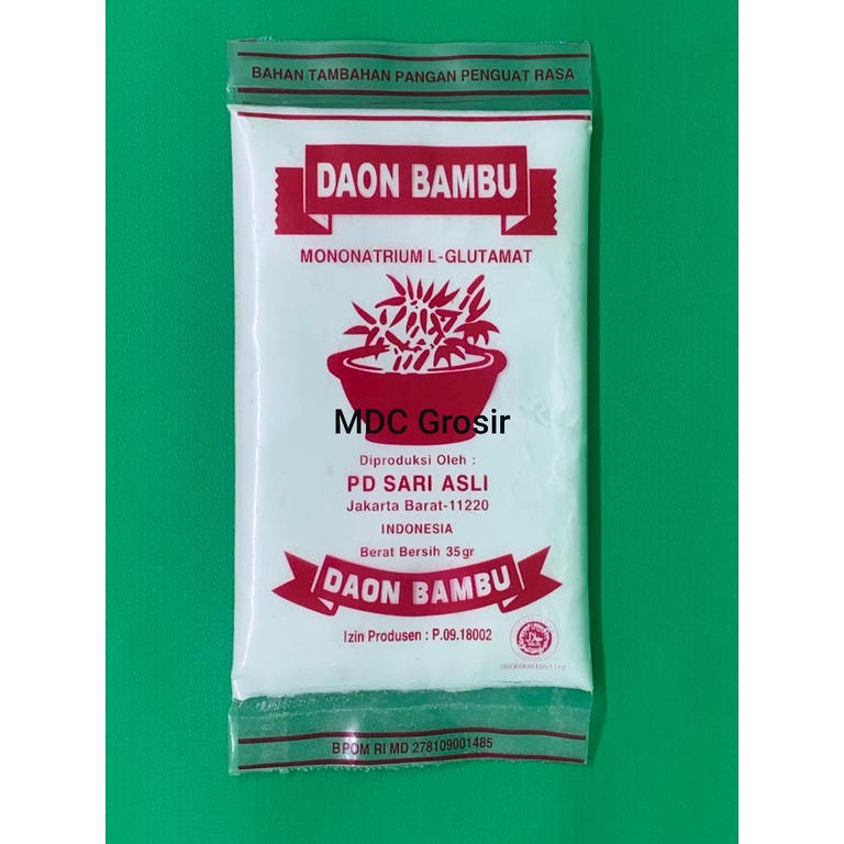 Jual Micin Vetsin Penyedap Rasa Cap Daon Bambu 35 Gram (isi 20 pcs ...