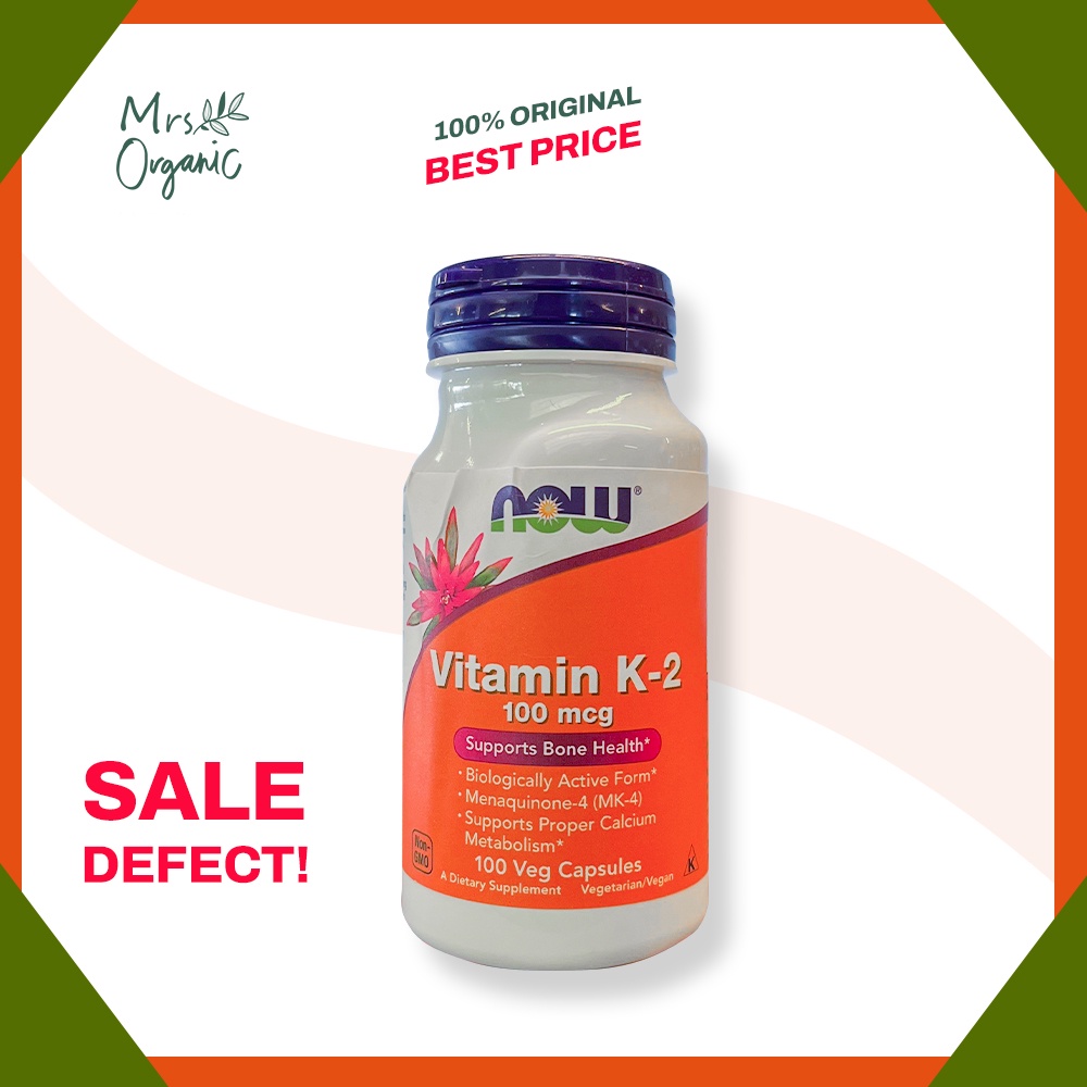 Jual BOTOL PENYOK ! Vitamin K2 K-2 100 mcg Now Foods 100 Veg Capsules | Shopee Indonesia