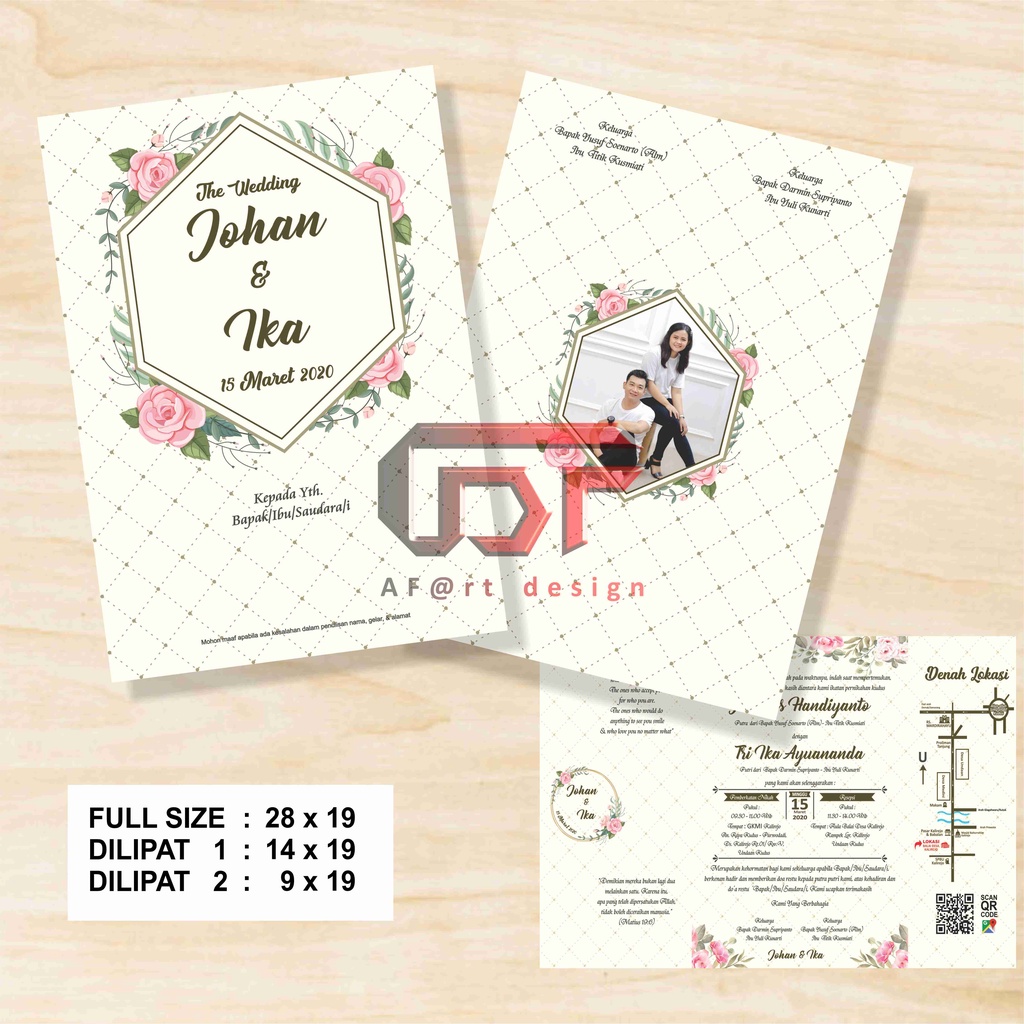 Jual Custom Undangan Full Color| Wedding Invitation | Undangan ...