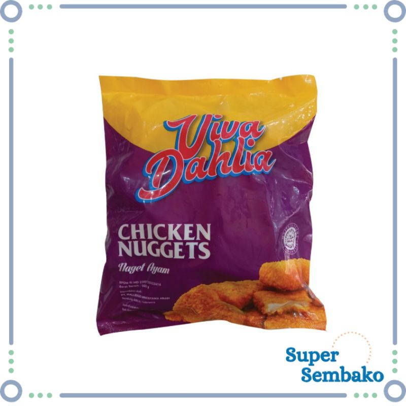 Jual FROZEN FOOD MAKANAN BEKU VIVA DAHLIA CHICKEN NUGGET / NAGET AYAM ...