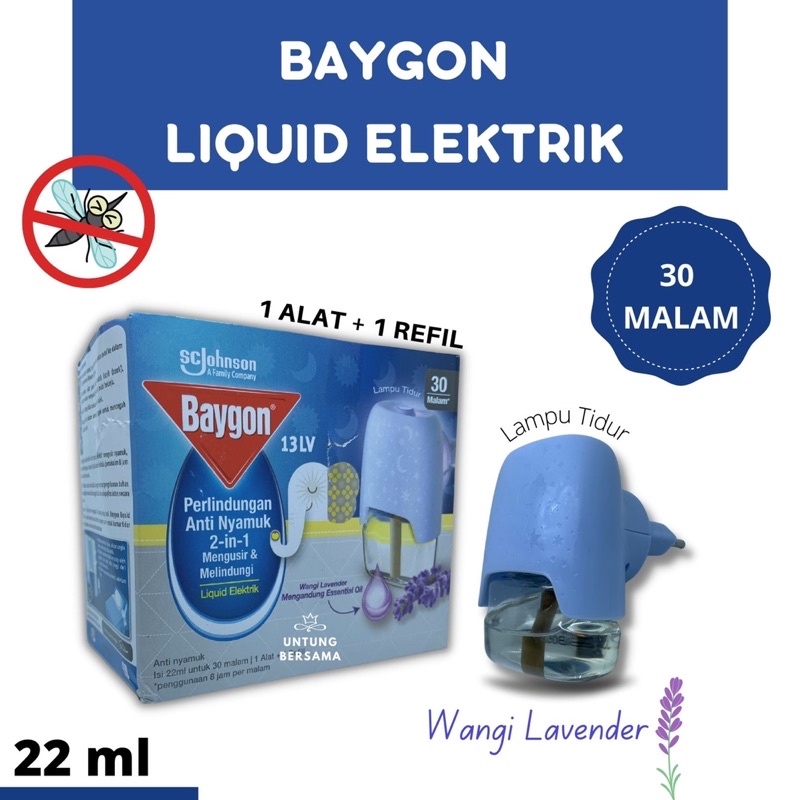 Jual UB BAYGON LIQUID ELEKTRIK 22 ML wangi LAVENDER | starter | 1 Alat+ 1 Refil | | Shopee Indonesia