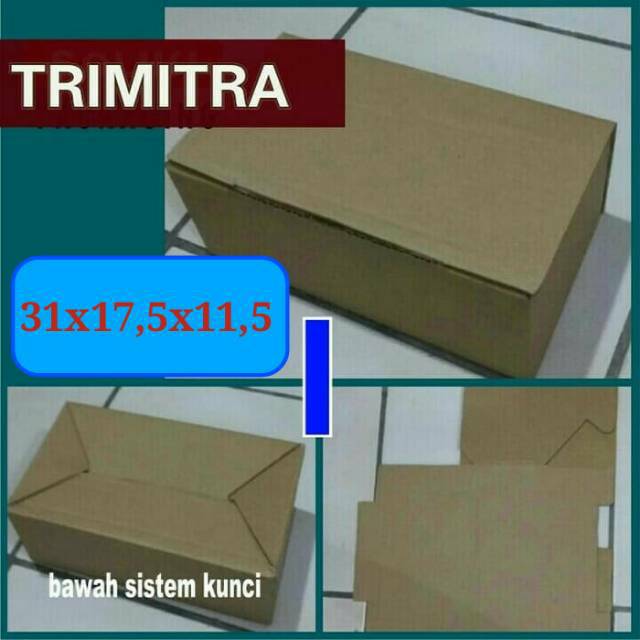 Jual KOTAK KARDUS KARTON BOX SEPATU POLOS TIPE I UKURAN 31X17X12 CM ...
