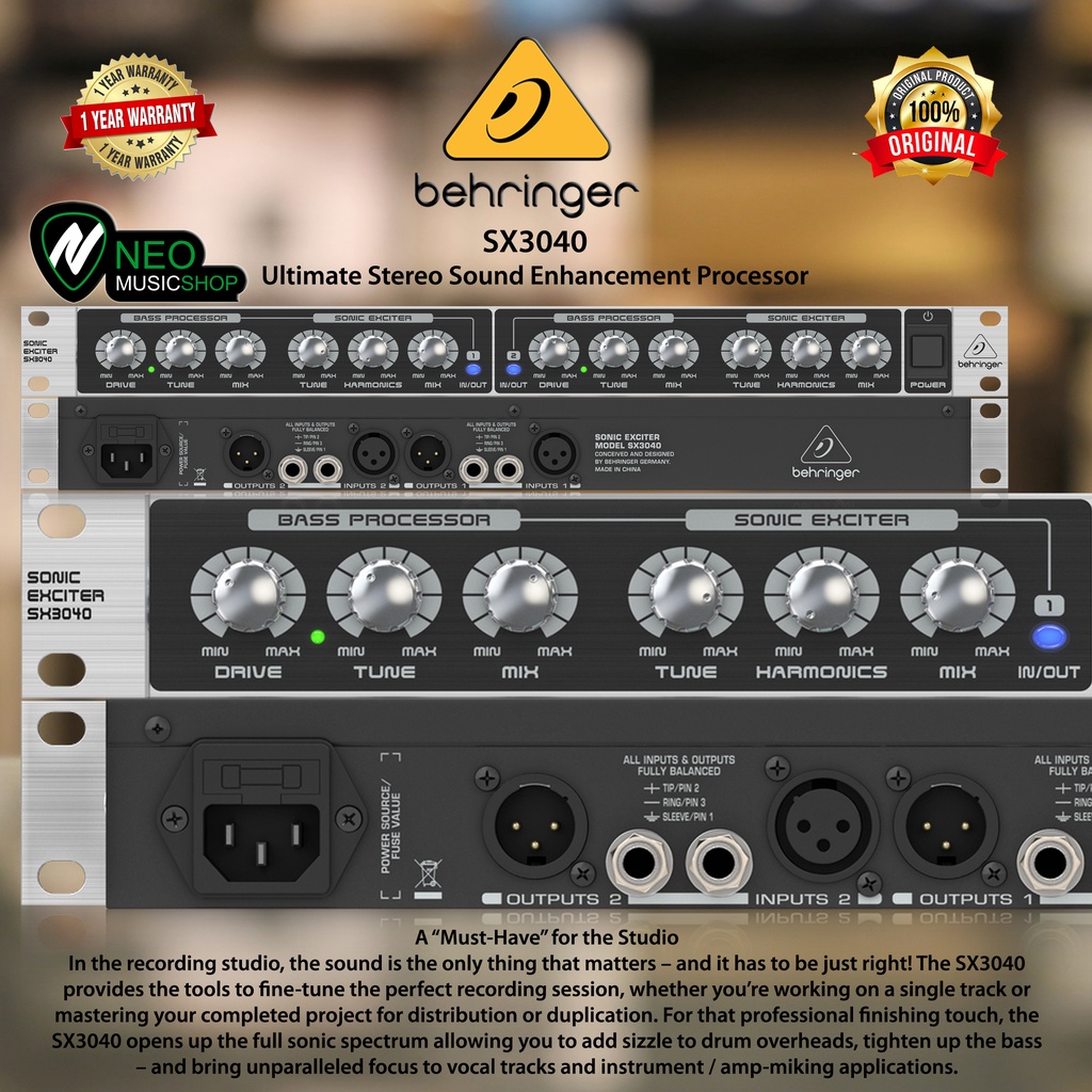 Jual Behringer SX3040 Ultimate Stereo Sound Enhancement Processor ...