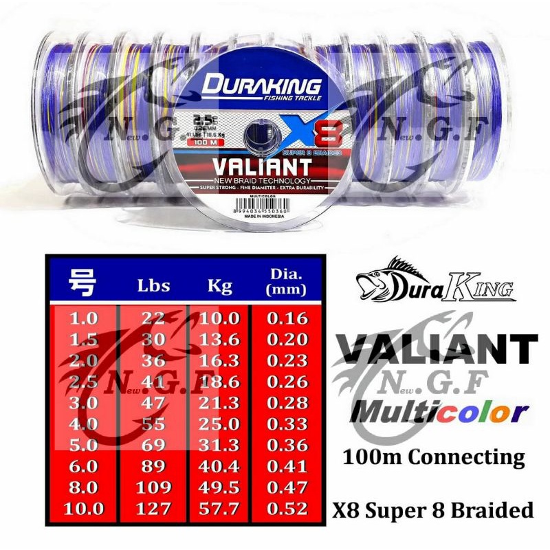 Jual PE DURAKING VALIANT X8 CONNECTING | Shopee Indonesia