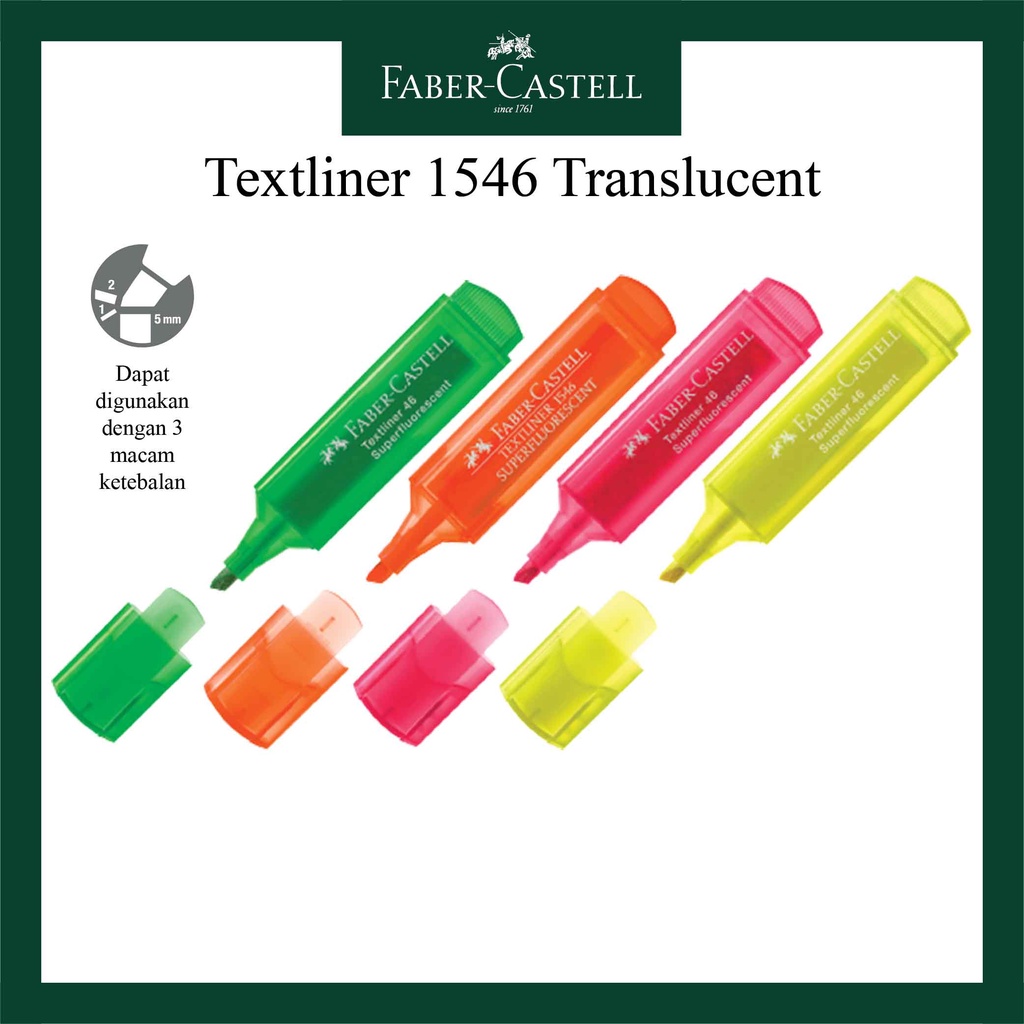 Jual Textliner Faber Castell / Highlighter / Textliner 46 Translucent ...