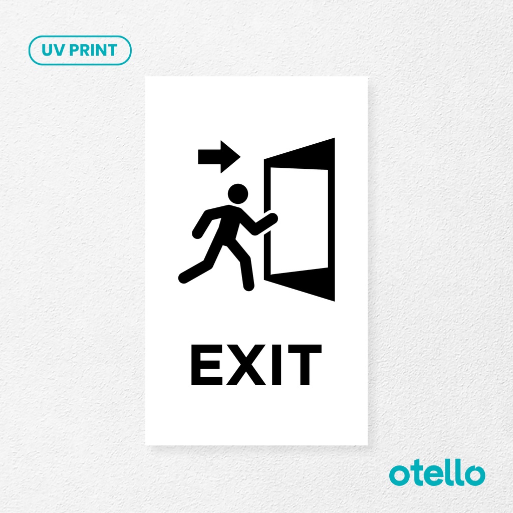 Jual Otello - Signage Exit Acrylic Sign Board Akrilik Print Papan ...