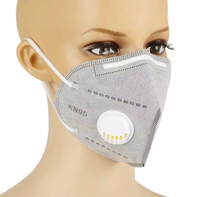Jual Masker n95 valve/masker n95 katup udara/masker kn95 abu abu/masker ...