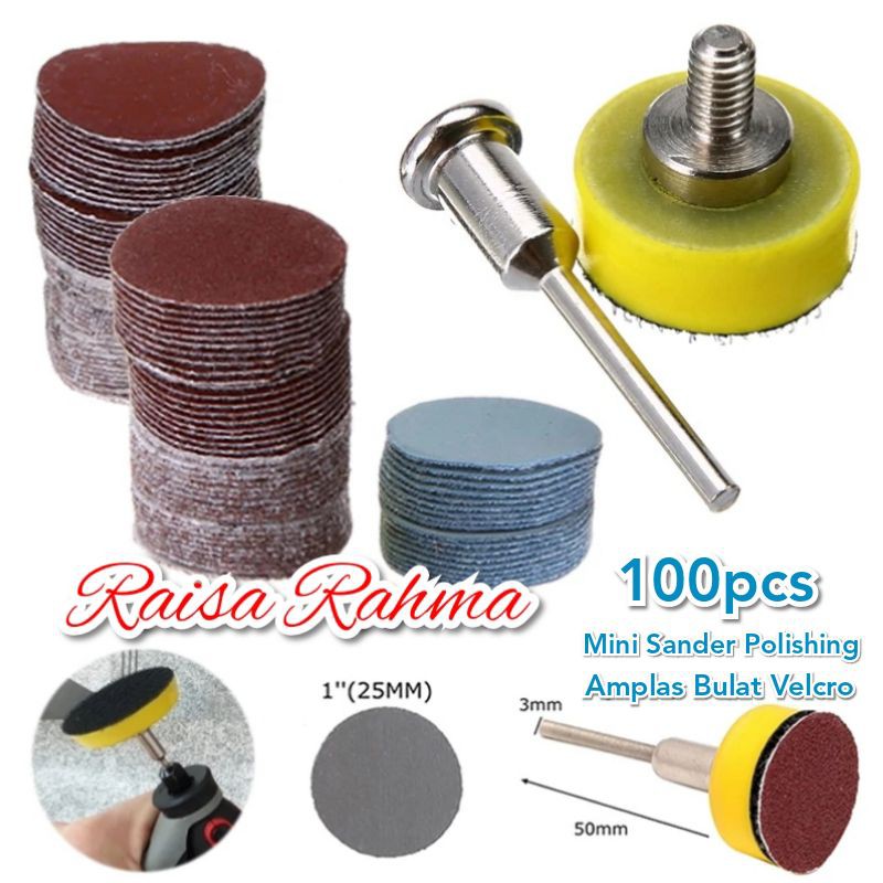 Jual Mini Sander Disc 100pcs Amplas Velcro 1inch Amplas Bulat Mini ...
