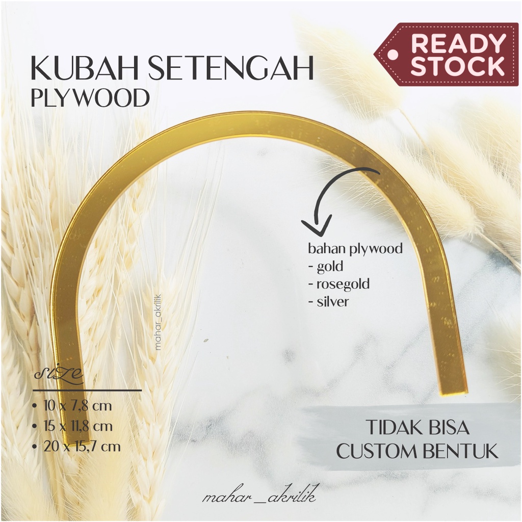 Jual Kubah Setengah Lingkaran Akrilik Mirror Gold/RoseGold/Silver ...