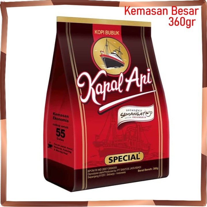 Jual Kopi Kapal Api Special 380g SEMANGAT Coffee Bubuk | Shopee Indonesia
