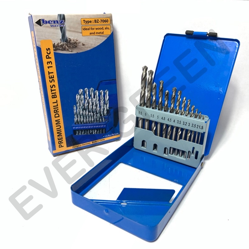 Jual Mata Bor set 13 pcs HSS BOX BESI Benz Mata Bor Kayu / Besi ...