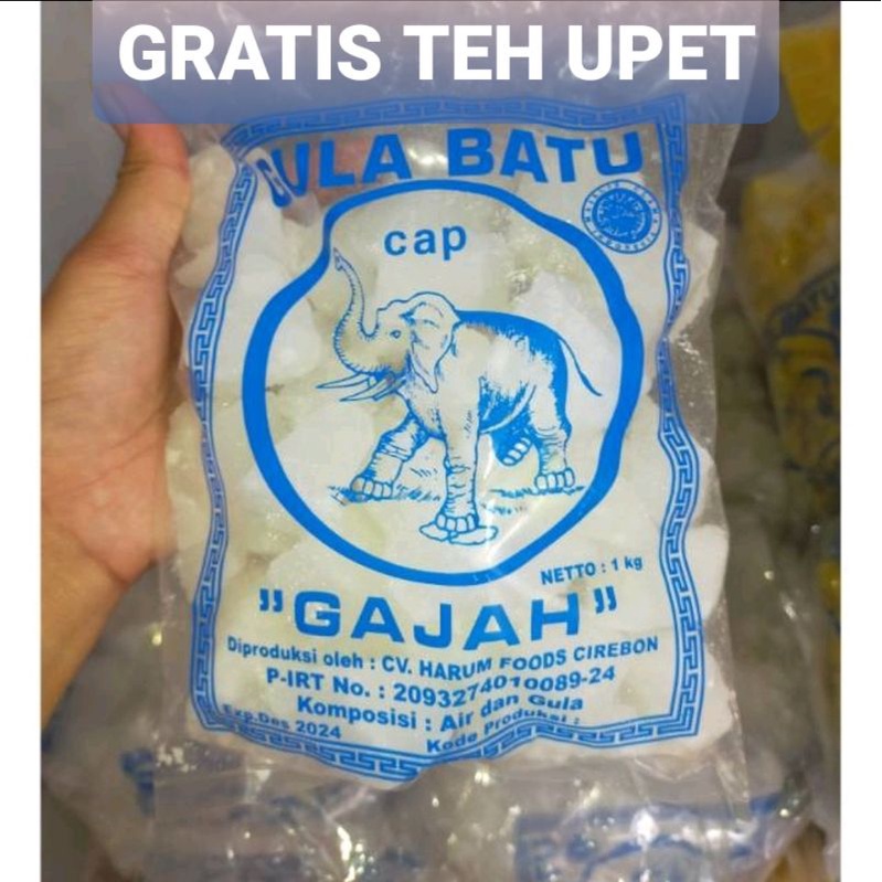 Jual GULA BATU PUTIH CAP GAJAH POTONGAN KECIL Khas CIREBON Kemasan 1kg ...