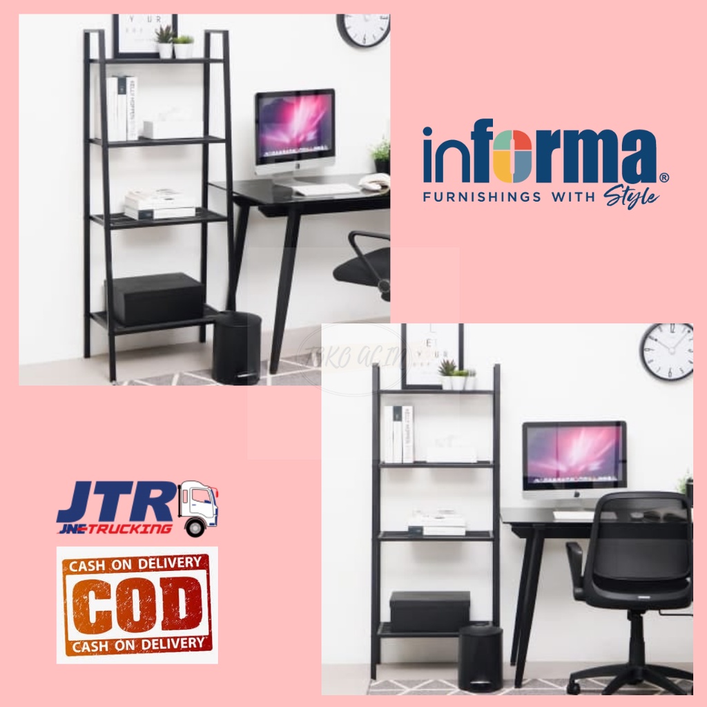 Jual [SIAP KIRIM] [B] LERBERG Rak putih 60x35×148 cm, rak besi putih ...