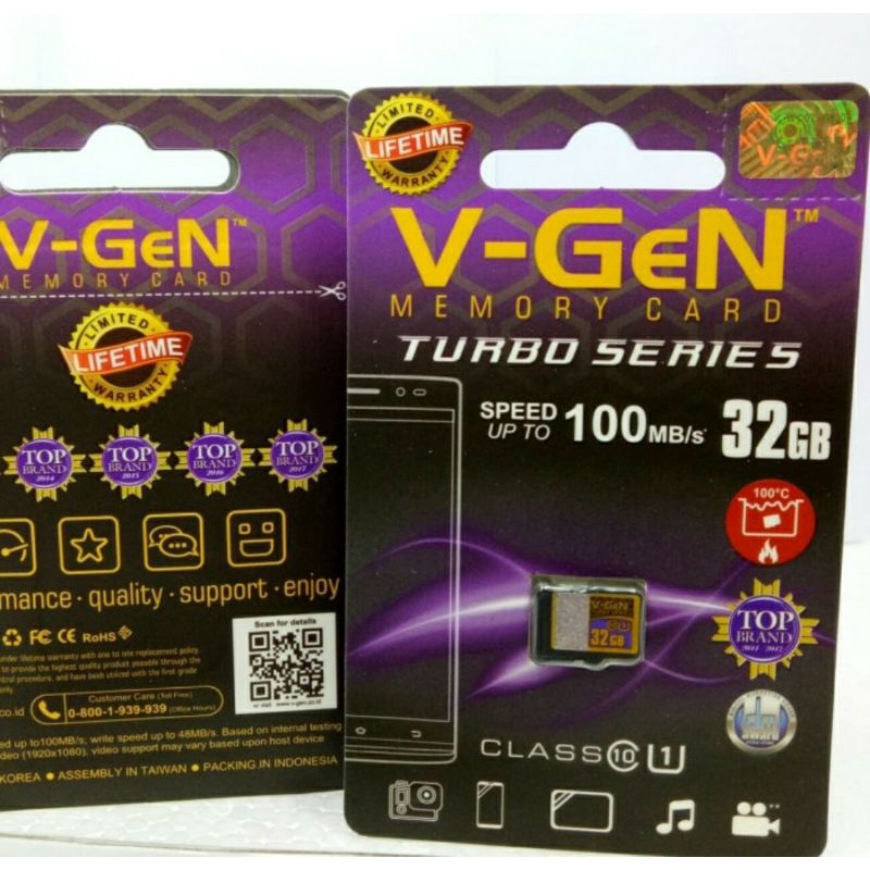 Jual Micro SD 32GB Class 10 V-GeN Turbo Series Memory Card Vgen ...