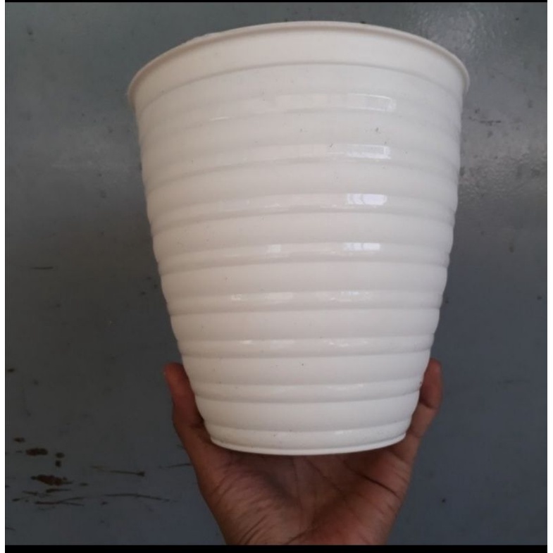 Jual pot madu tinggi 15 putih, pot guci, pot tawon tirus 15 putih ...