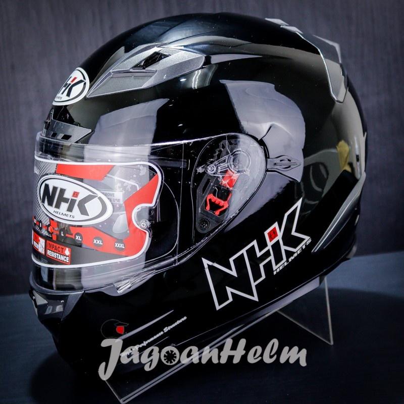 Jual NHK HELM RX9 SOLID | BLACK GLOSSY | RX9 / RX 9 / RX-9 | FULLFACE ...