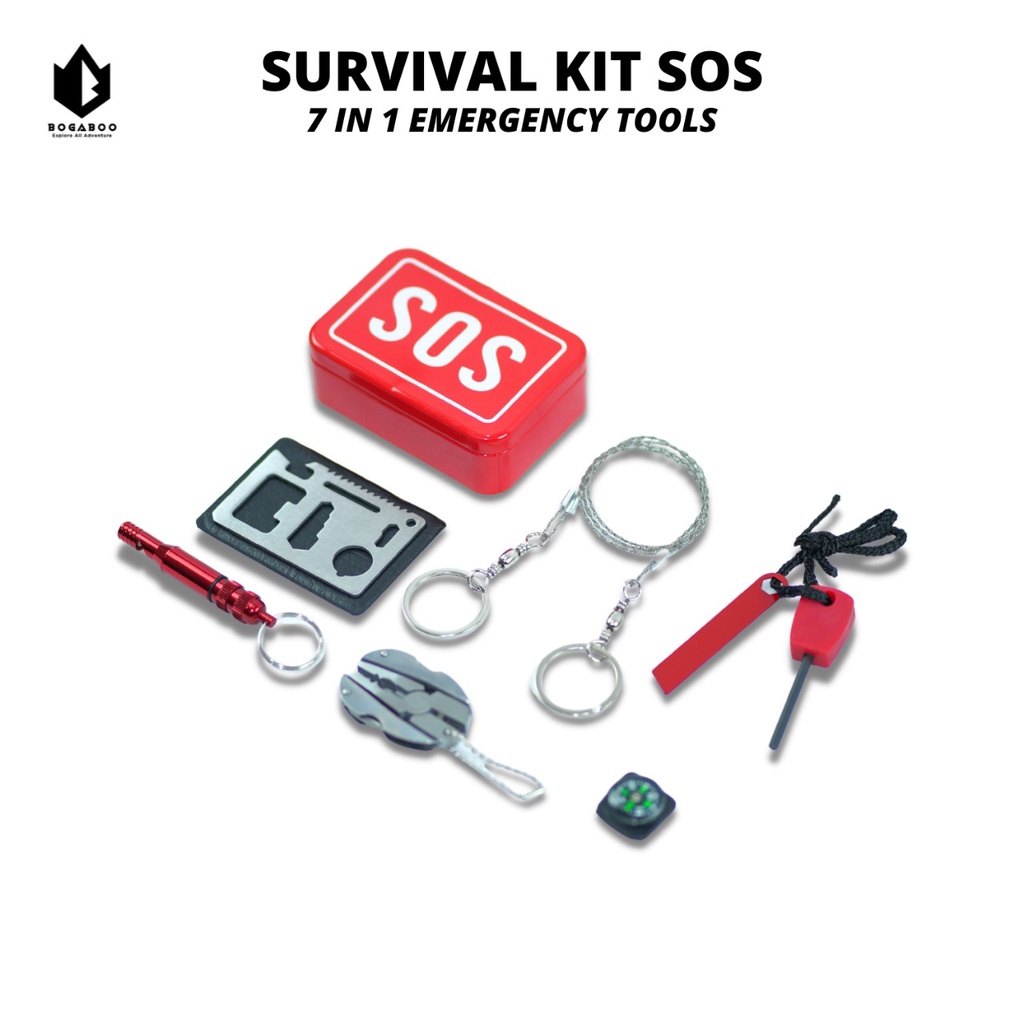 Jual [COD] Survival Kit SOS 7 in 1 Emergency Tools Camping Outdoor ...
