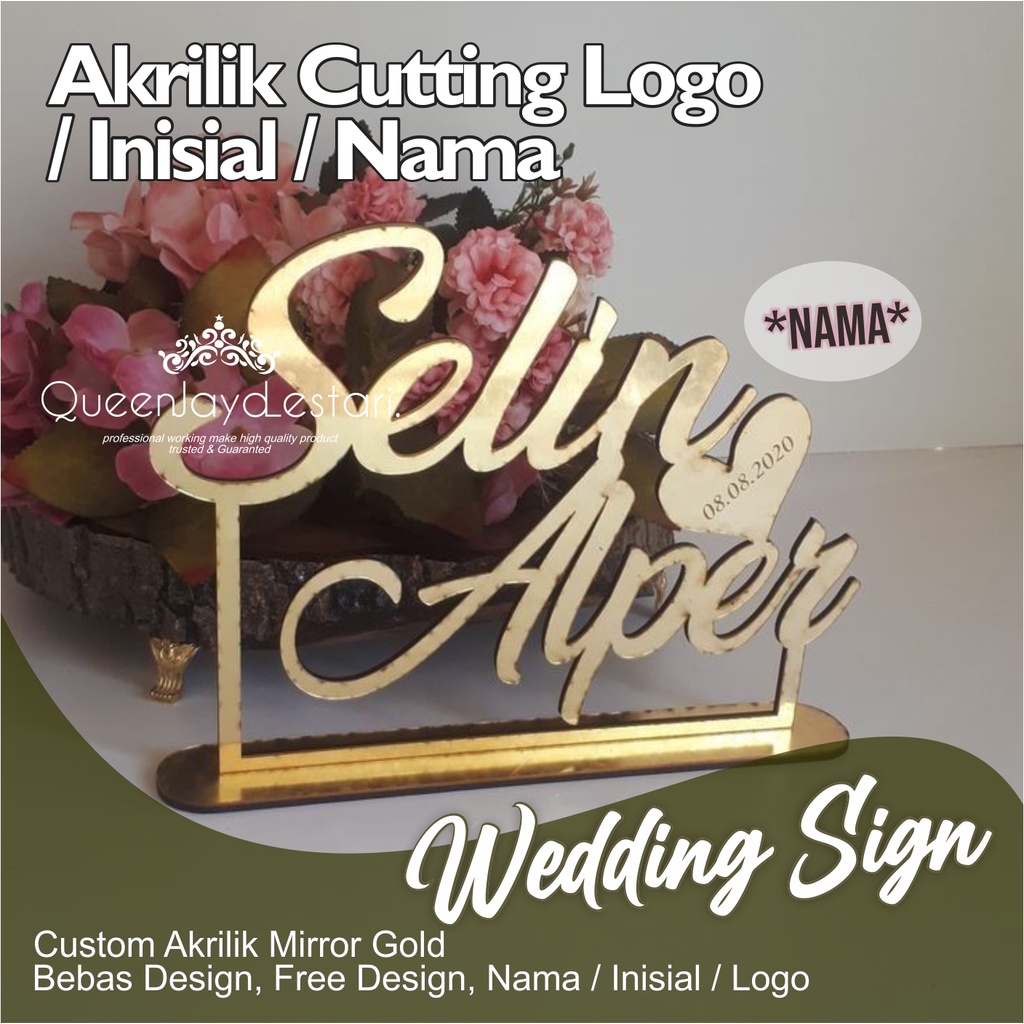 Jual NEW PRODUCT!!! Akrilik Custom Cutting Inisial Logo Nama Akrilik ...