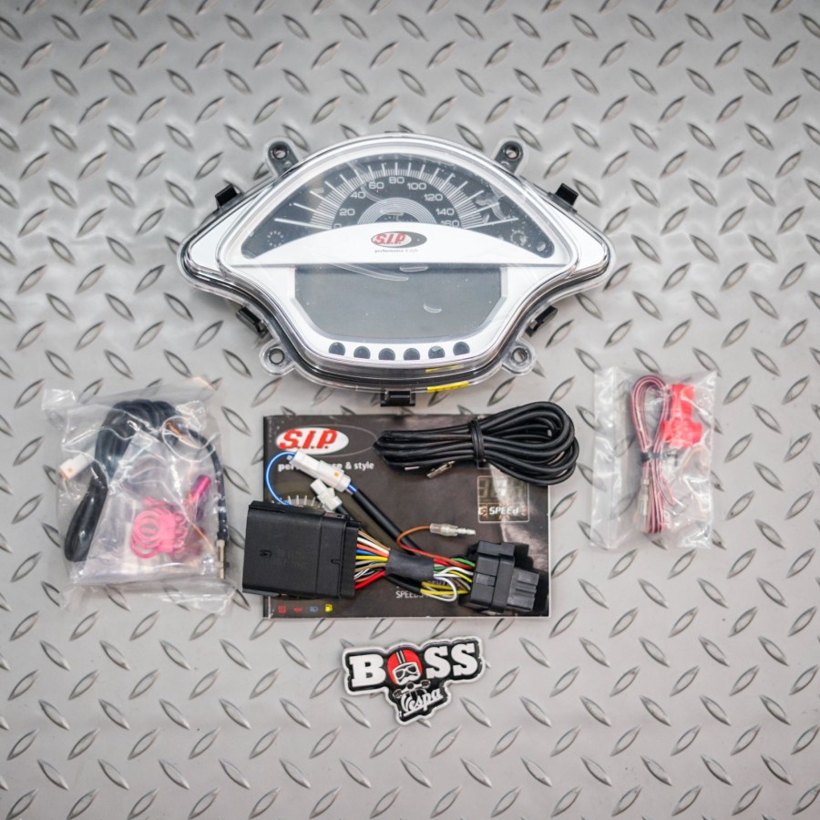 Jual Speedometer Speedo Digital SIP Silver Vespa S LX Facelift GTS Iget ...