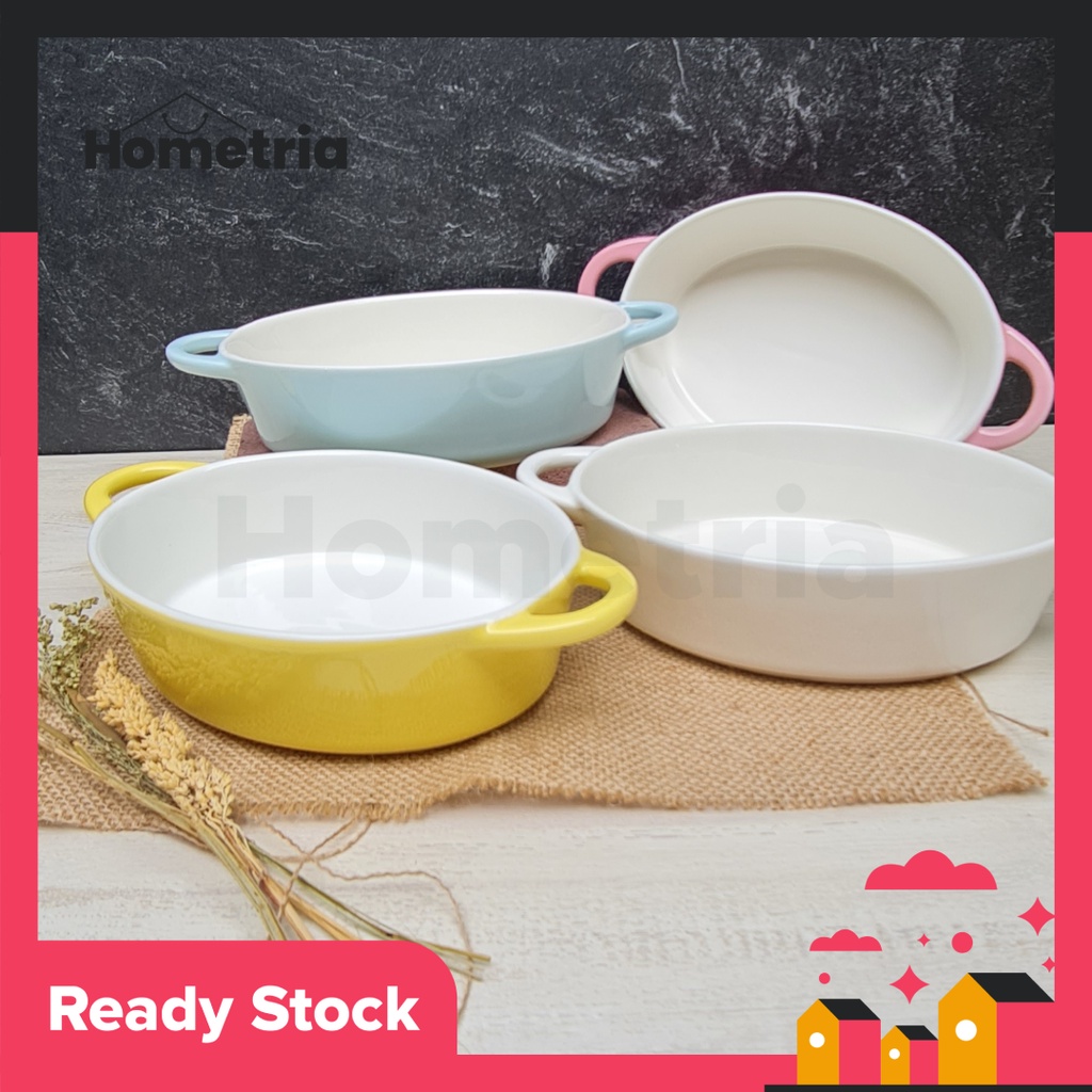 Jual PIRING SAJI KERAMIK OVAL/ CERAMIC PLATE OVAL ADA PEGANGAN/ PIRING ...