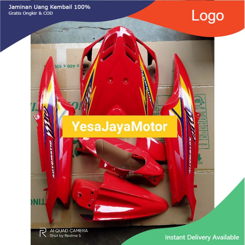 Jual Body Halus Mio Sporty Warna Merah Cabe Plus Sticker Tahun 2004 ...
