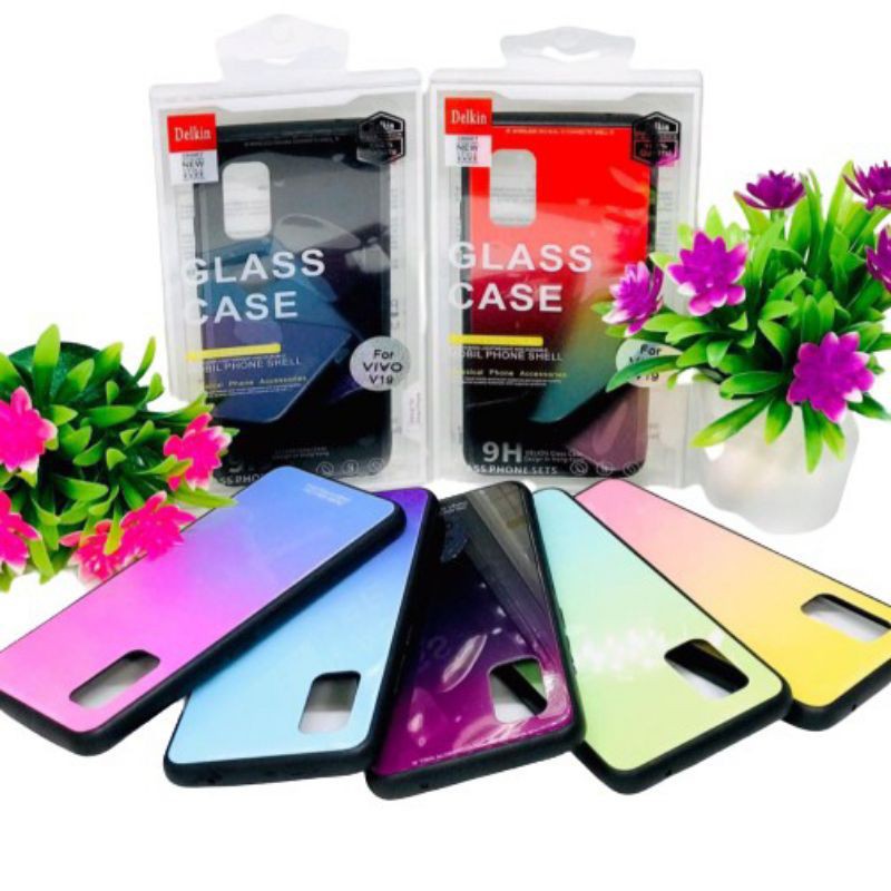Jual SAMSUNG NOTE 10/SAMSUNG NOTE 10+ GLASS CASE RAINBOW WARNA RANDOM ...