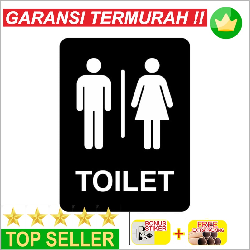 Jual Promo RAMBU TOILET UNIK 15CM X 20CM AKRILIK Elegan | Shopee Indonesia