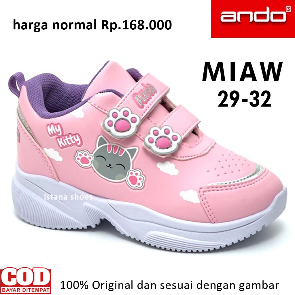 Jual Sepatu Sekolah Anak Perempuan PAUD TK SD Usia 3 4 5 6 7 Tahun ANDO ...
