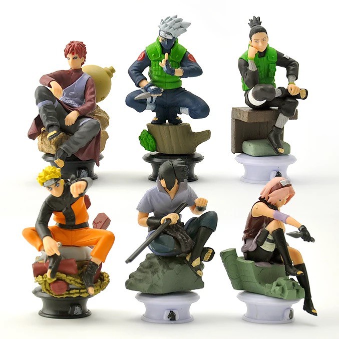Jual ACTION FIGURE NARUTO SASUKE SAKURA KAKASHI GAARA CHESS SET 6PCS ...