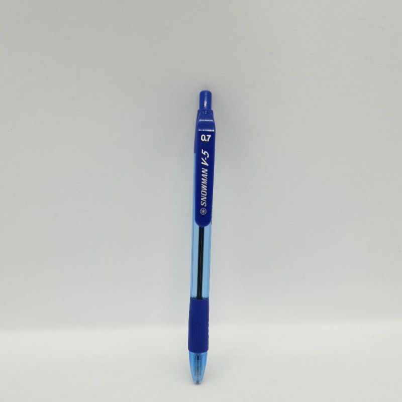 Jual ballpoint / pulpen / pen snowman V5 0.7 hitam biru merah | Shopee ...
