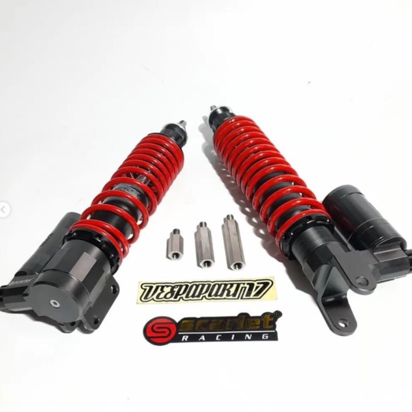 Jual shock vespa px scarlet racing merah | Shopee Indonesia