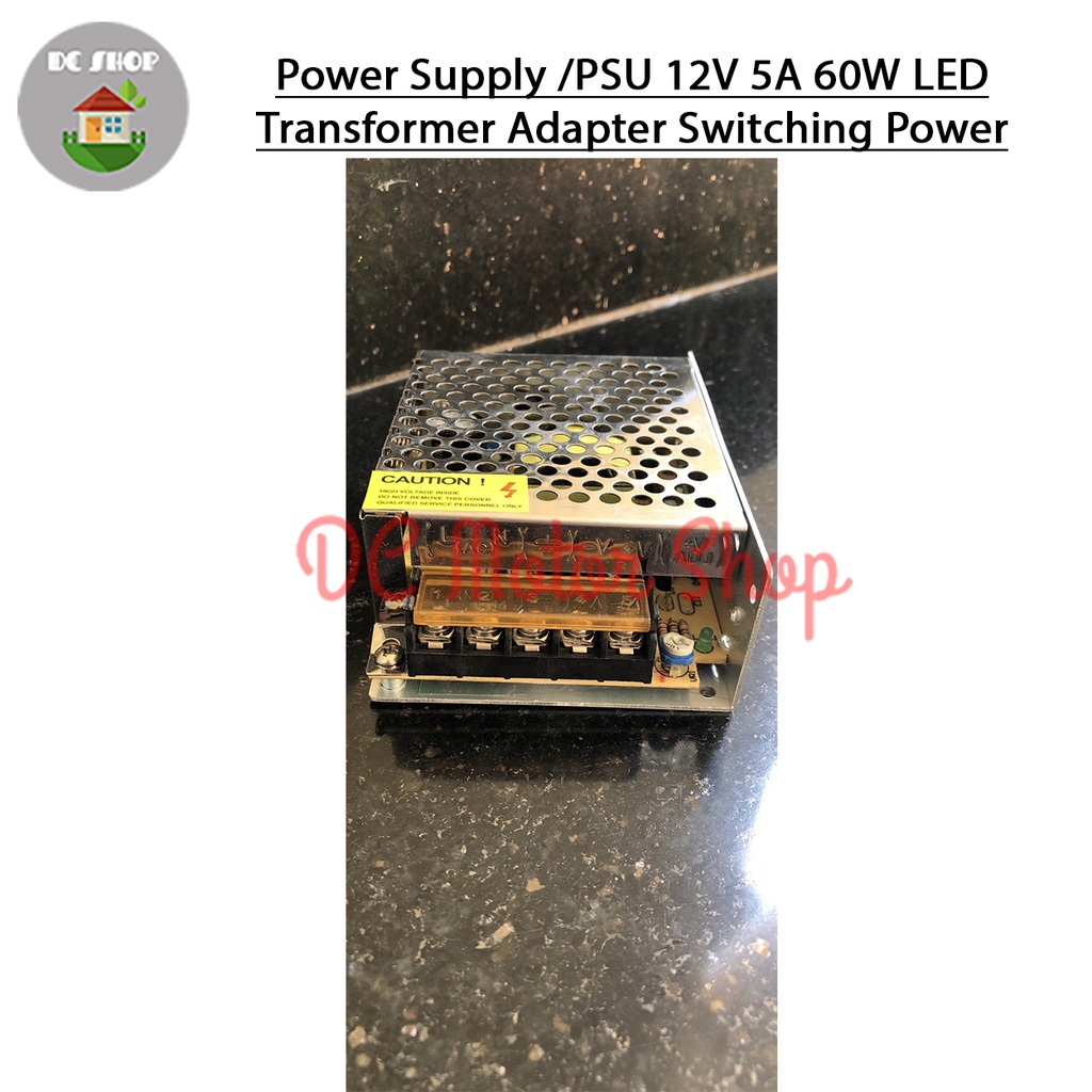 Jual Power Supply /PSU 12V 5A 60W LED Transformer Adapter Switching ...