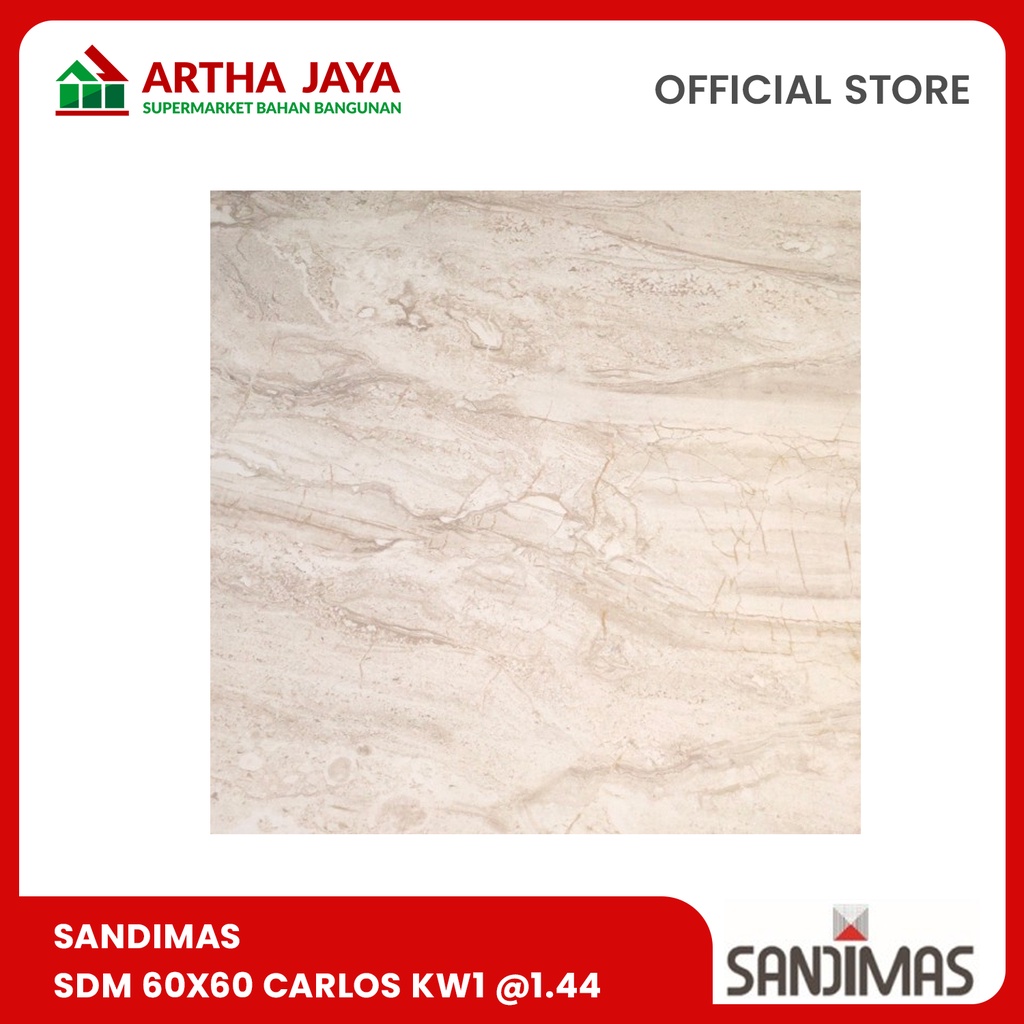 Jual Sandimas Granit Ubin Lantai 60x60 Carlos KW1 @1.44m2 | Shopee ...