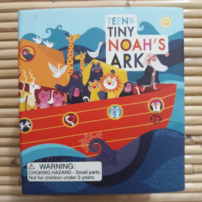 Jual Wooden Figures Teeny Tiny Noah's Ark (new) Mini Book Block Kayu ...