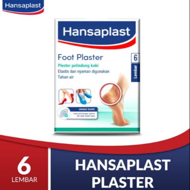 Jual Hansaplast Foot Plaster Plester Pelindung Kaki isi 6 Lembar ...