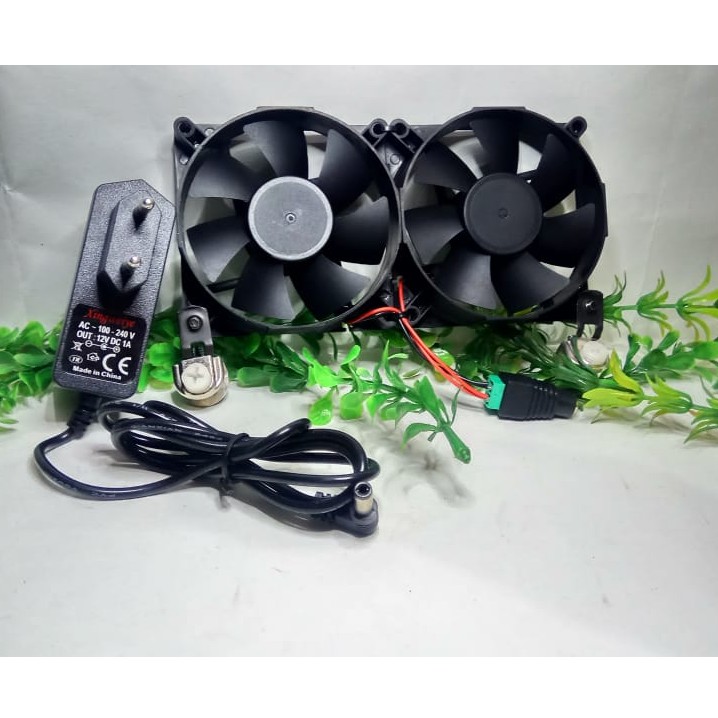 Jual POWERFULL FAN PENDINGIN AQUARIUM AIR LAUT AQUASCAPE COOLING DOUBLE ...