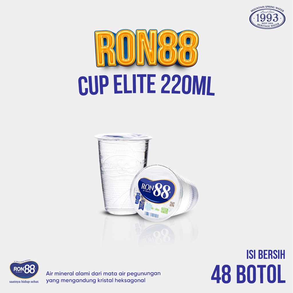 Jual Ron88 Air Mineral Cup Elite 200 Ml | Shopee Indonesia