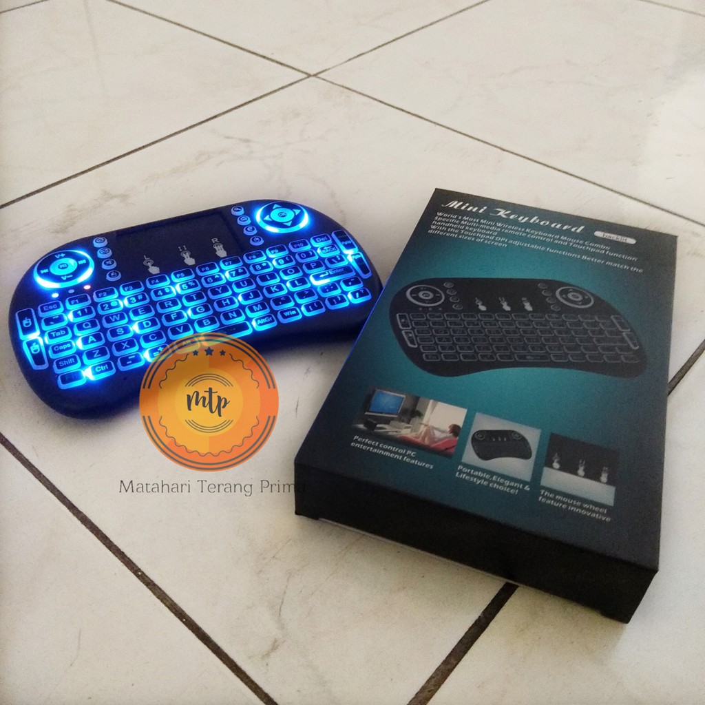 Jual Mini Keyboard i8 Touchpad Wireless 2.4G Color Backlight 3 LED PC TVBox-MURAH DAN BERGARANSI ...