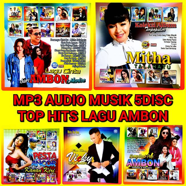 Jual KASET MP3 AUDIO 500 LAGU POP AMBON TERBAIK 5 DISC LENGKAP | Shopee ...