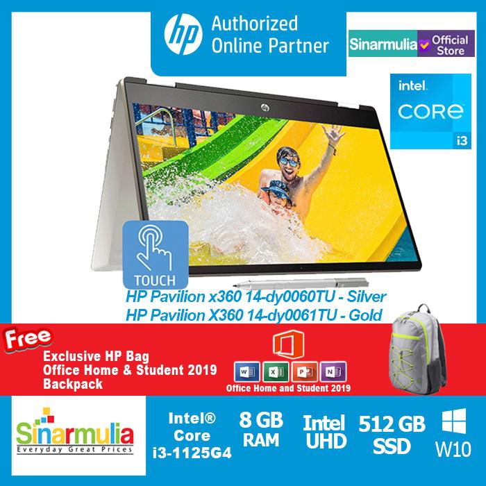 Jual HP PAVILION X360 14-DY0060TU/DY0061TU I3-1125G4 512GB SSD 8GB W10 ...