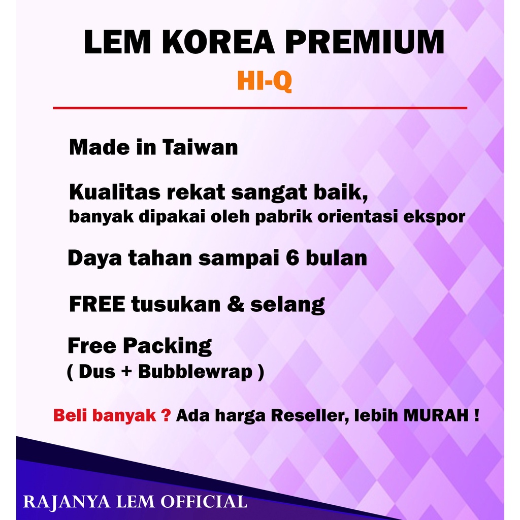Jual lem tetes HI Q / lem serbaguna / lem korea hiq / super glue ...